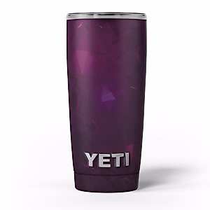 Design Skinz Dark Pink Geometric V16 - Skin Decal Vinyl Wrap Kit Compatible with The Yeti Rambler Cooler Tumbler Cups