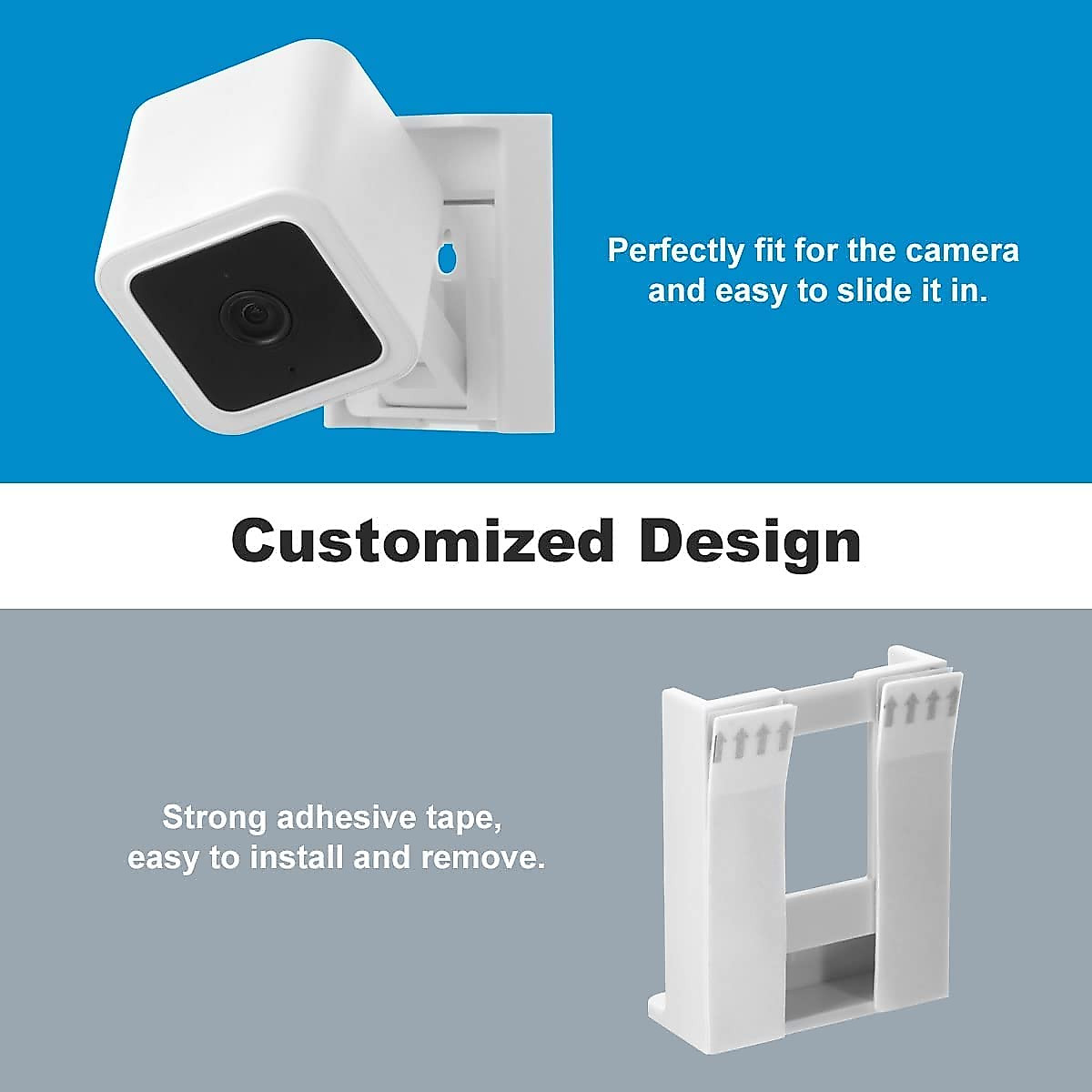 LANMU Window Mount Comaptible with Wyze Cam V3, Screwless Mount, Strong Adhesive Mounting Bracket, Damage-Free