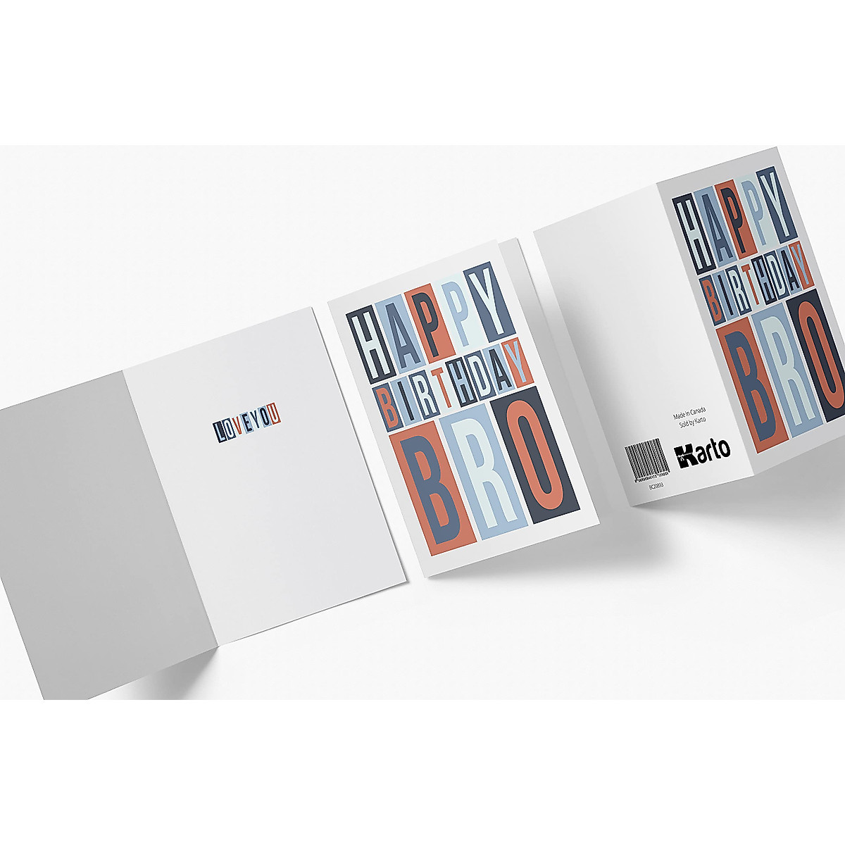 Karto Sweet and Funny Birthday Card for Brother, Large 5.5 x 8.5 Greeting Card, Brother Birthday Card from Sister