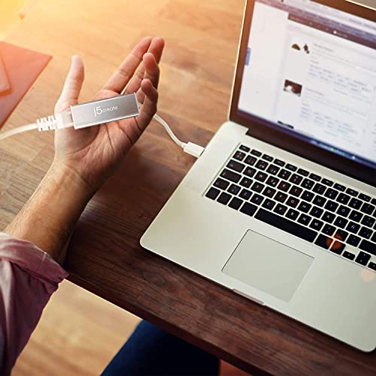 j5create USB 3.0 to RJ45 Gigabit Ethernet Adapter, 10/100/1000 Ethernet LAN Network Adapter for Mac, Windows 11/10/8.1/7, Chrome OS, Desktop, Laptop (JUE130)