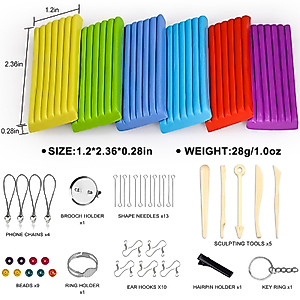 CiaraQ Polymer Clay Starter Kit-36 Colors, Modeling Clay for Kids&Beginners, Oven Baked Model Clay, Safe & Non-Toxic, Non-Sticky, with Sculpting Tools, Ideal Gift for Children&Artists