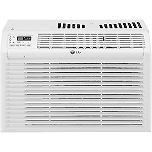 LG 6,000 BTU Window Conditioner, Cools 250 Sq.Ft. (10' x 25' Room Size), Quiet Operation, Electronic Control with Remote, 2 Cooling & Fan Speeds, 2-Way Air Deflection, Auto Restart, 115V, White