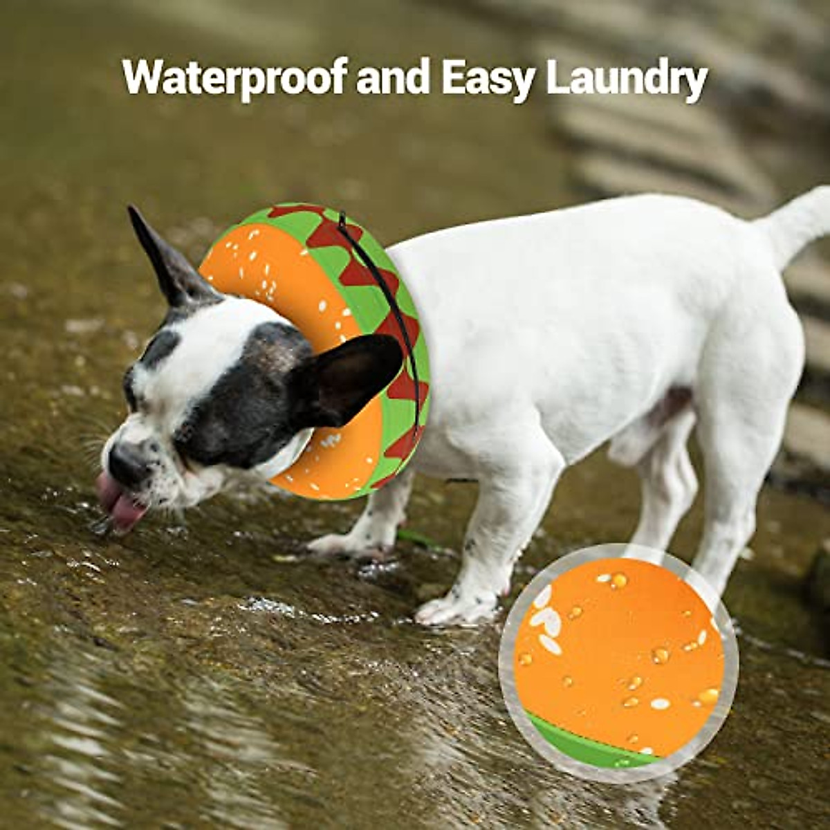 BEBANG Recovery Collar for Dogs &Cats,Inflatable Dog Cone Collar, Protective Inflatable Collar for Dogs, Adjustable Pet Recovery Cone After Surgery,E-Collar Recovery Collar for Cats,Soft Dog Cone,Cute