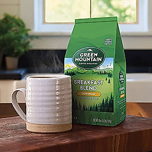 Green Mountain Coffee Roasters Breakfast Blend, Whole Bean Coffee, Light Roast, 18 Ounce (Pack of 1)