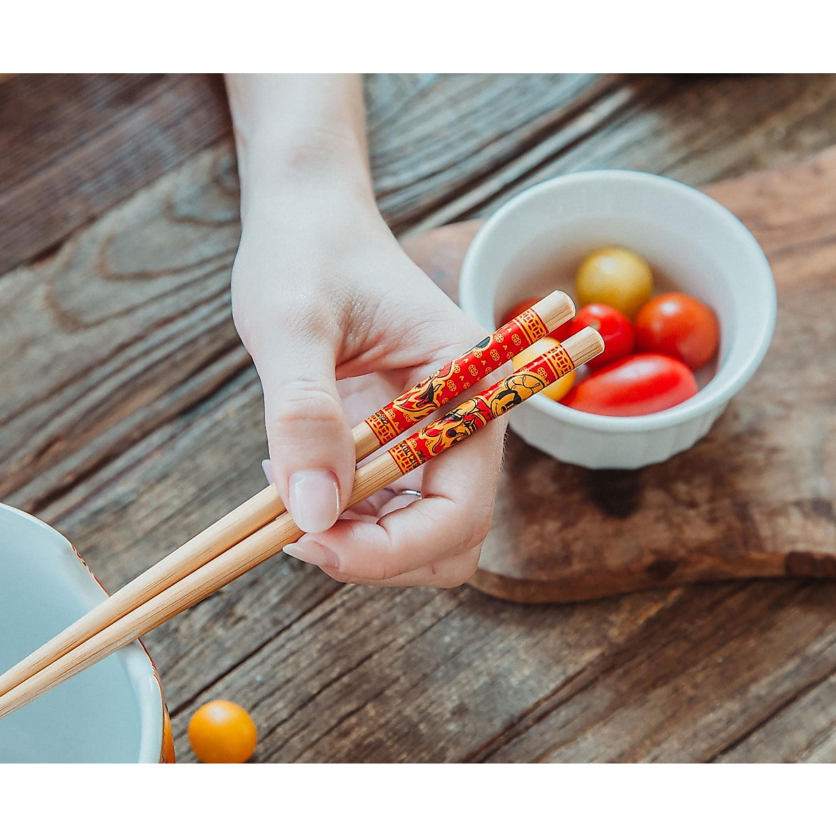 Disney Mickey Mouse Wild Wok 20-Ounce Ramen Bowl and Chopstick Set