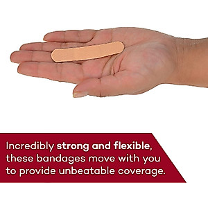 Dealmed Fabric Flexible Adhesive Bandages – 100 Count (3 Pack) Bandages with Non-Stick Pad, Latex Free, Wound Care for First Aid Kit, 3" x 3/4"