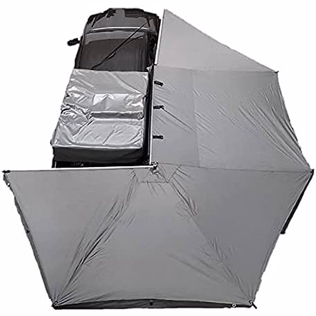 Nomadic OVS Awning 270 Passenger Side - Dark Gray Cover with Black Cover Universal