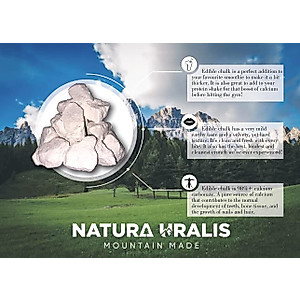 Natura Uralis Premium Belgorod Chalk Chunks | 7 oz of White Chalk Chunks - Amazing Crunch, Satisfying Earthy, Velvety and Firm Texture, ASMR Sensation, Natural Calcium Carbonate