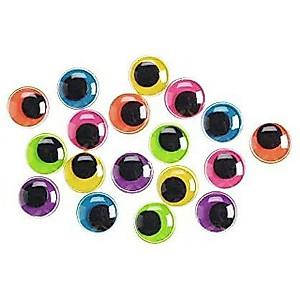 Darice Neon Eyes - Assorted Color - 10mm - 160 Pieces