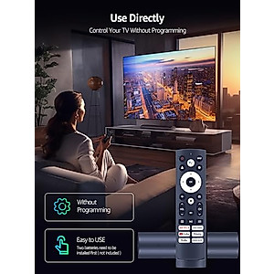 ERF3M90H Replacement Remote Control for Hisense Google Android TV 43A6H 43A65H 50A6H 55A6H 50U6H 55U6H 65A6H 65U6H 65U7H 65U8H 75A6H 75U8H (without Voice Function)