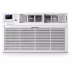 Emerson Quiet Kool 12,000 BTU 230V Through-The-Wall Air Conditioner with Remote Control | 4-in-1 AC, Heater, Dehumidifer, Fan | for Rooms up to 550 Sq.Ft. | 24H Timer | EATE12RD2T, 12000, White