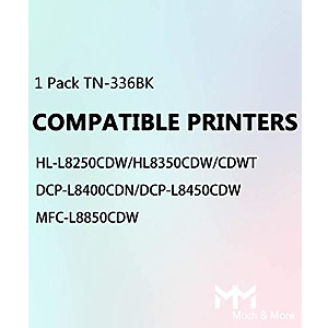 MM MUCH & MORE Compatible Toner Cartridge Replacement for Brother TN-336 TN336 TN336BK Used for HL-4150CDN 4570CDWT 4570CDW MFC-9970CDN 9460CDN 9560CDN 9970CDW (1-Pack, Black, High Yield)
