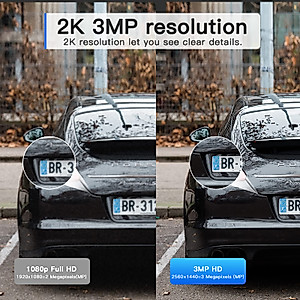 DLT-DELOTA 2K Security Camera Outdoor [2023 Upgraded Version] 2.4G WiFi Camera Outdoor Color Night Vision, 3MP PTZ Camera Outdoor with Cloud/SD, 2-Way Audio Motion Detection IP65 Waterproof