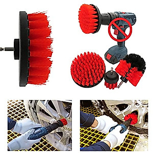 Exiron 22 Pcs Car Cleaning Tools Kit with Car Detailing Brush Wash Set,Auto Detailing Drill Brush Set for Cleaning Wheels, Dashboard, Door Handles, Leather, Signs, Air Vents, Rims,Tires