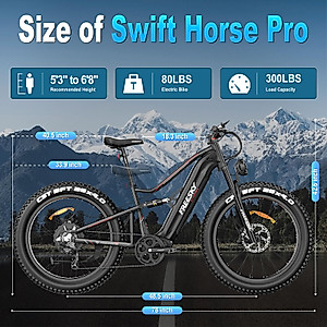 FREESKY 2000W Electric Bike with BAFANG Motor & 48V 30Ah Battery, 35MPH Max Speed, 120 Miles Range, Full Suspension Mountain Ebike, 26" Fat Tires, Smart Keys, Hydraulic Brakes, with Twist Throttle