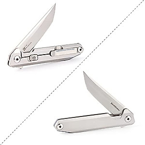 Sanrenmu 1161 EDC Pocket Folding Knife D2 Tanto Blade Survival Knife Frame Lock