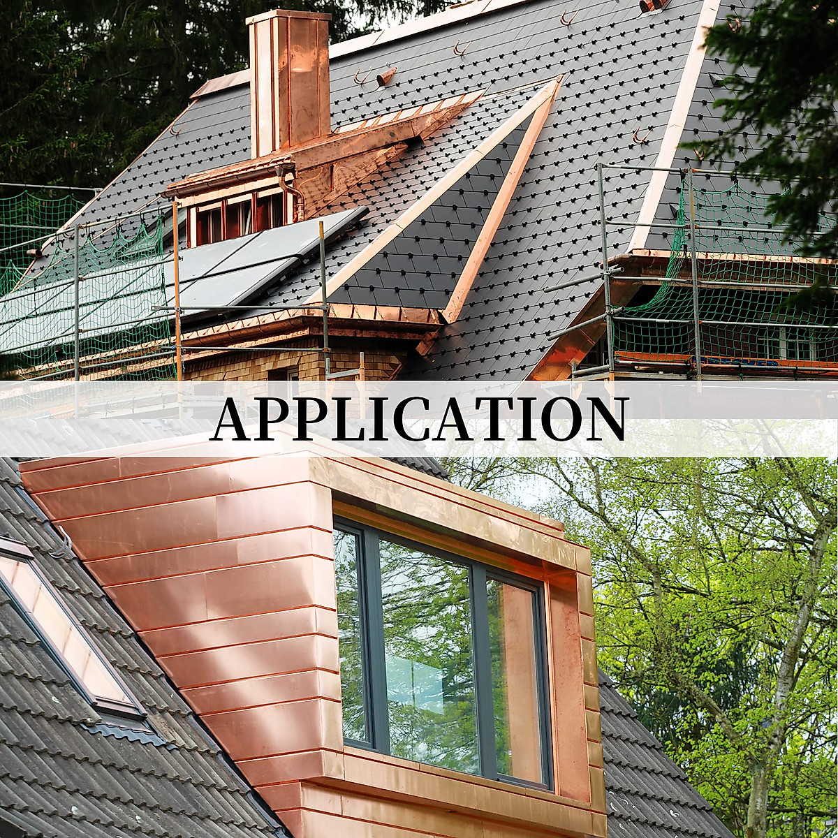 BELLA BAYS Copper Flashing 26 Gauge(0.016"/0.41mm) Thickness, 12in x 10ft, ASTM B152 99.95+% Pure Copper Sheet Roll, General Use or Roofing Flashing Roll - DIY Project or Contractor