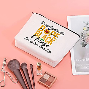 JXGZSO Black Nurse Gifts Black Nurse Bag African American Nurse Gifts Unapologetically Dope Black Nurse Living Her Best Life (Unapologetically Dope bag)