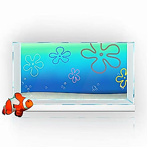 sb little Cartoon Underwater BOB Aquarium Background Sticker 16'' 16x24 (41x61cm) x24 (41x61cm), Fish Tank Backdrop Decorations HD Printing Simple Wallpaper PVC Poster (B)