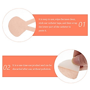 Healifty 6 Sheets of Nasal Tube Holder Nasogastric Feeding Tube Fastener Catheter Fixed Tape Sticker Adhesive Decals for Home Clinic Care Nursing Supplies 11x8. 5x0. 1cm