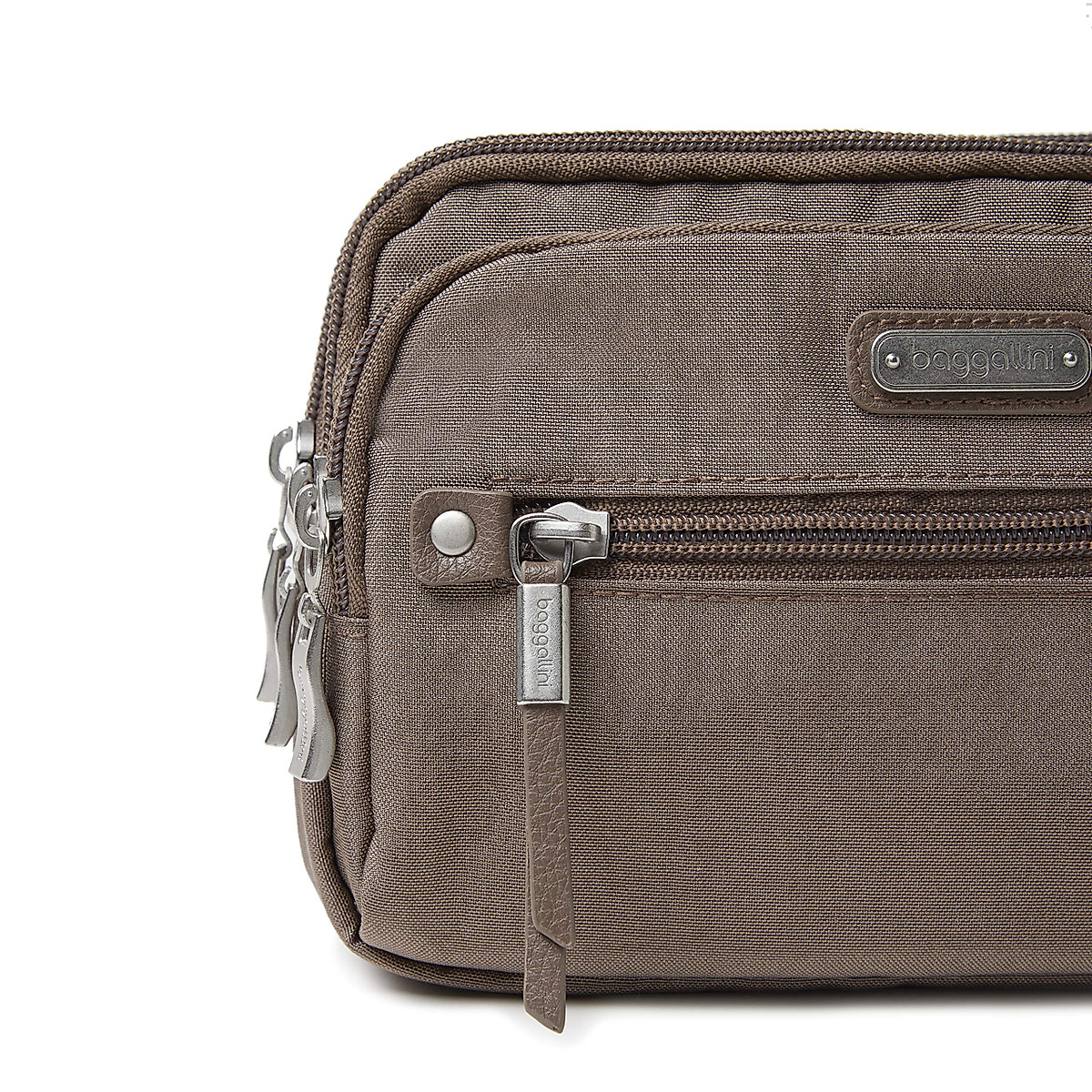 Baggallini womens New Classic Time Zone Rfid Bag Crossbody, Portobello Shimmer, One Size US