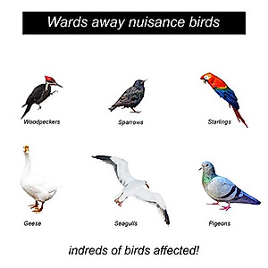 Besmon Woodpecker Bird Scare Devices，Reflective Scare Rods Control Device to Keep Birds Away from Patio Pool（Christmas Reflective Strip Hanging Home as Decoration） (30PCS)