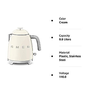 Smeg Cream 50's Retro Style Electric Mini Kettle