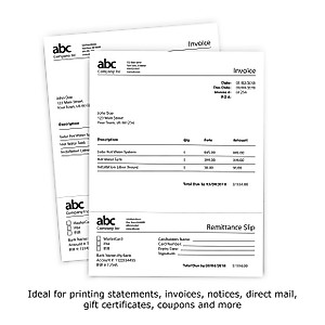 PrintWorks Professional 3" Perforated Paper, 500 Sheets, 24 lb, White (04168)