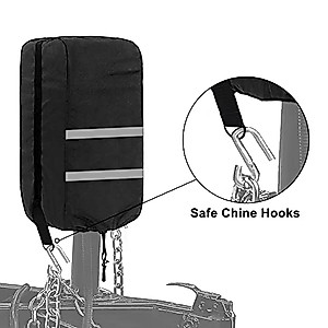 Electric Jack Cover 600D Heavy Duty Waterproof Tongue Trailer Jack Cover Universal RV Travel Trailer Jack Protective Cover ( 18″H x 7 1/2″W x 9″D)