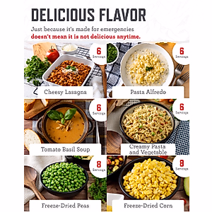 READYWISE - Variety Pack Bucket, 104 Servings, Emergency, MRE Meal & Drink Supply, Premade, Freeze Dried Survival Food, Hiking, Adventure and Camping Essentials, Individually Packaged, 25 Year Shelf Life