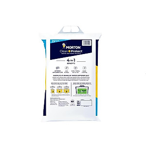 (2 Pack) - 25lb Bags Morton Clean and Protect Water Softener Salt, Easy-Carry, Senior-Friendly, Lightweight