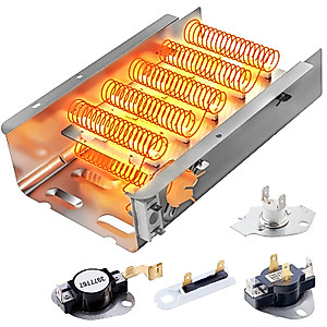 【Upgraded】279838 Dryer Heating Element 3387134 3977393 3977767 3392519 Dryer Thermal fuse Compatible with whirlpool, kenmore, roper, maytag, estate, inglis, kitchenAid, crosley, amana etc.