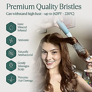 Ultra Small Round Brush for Blow Drying - Salon Blowout Hair Styling for Wet or Dry Hair, Round Hair brush for Women and Men, Great for Precise Styling and Manageable Hair (0.75 inch) (Not Electrical)