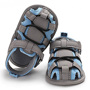 HsdsBebe Infant Baby Boys Girls Summer Beach Sandals Breathable Athletic Anti-slip Soft Sole Newborn First Walker Crib Shoes