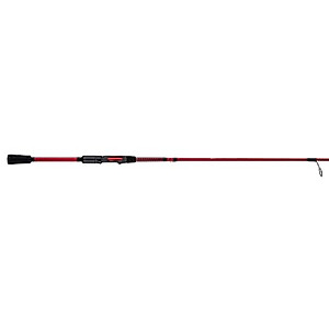 Shakespeare Ugly Stik 7’ Carbon Spinning Rod, One Piece Spinning Rod, 6-10lb Line Rating, Medium Light Rod Power, Fast Action, 1/8-1/2 oz. Lure Rating, Red/Black
