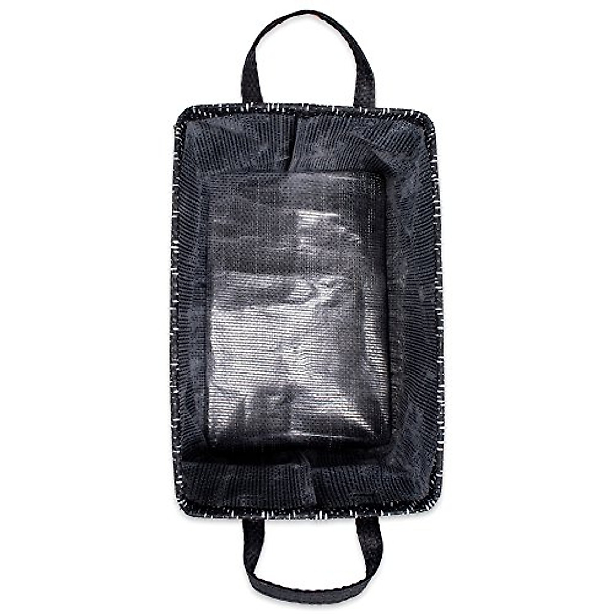 DII Collapsible Waterproof Chevron Laundry Bins, Medium Rectangle, Black/White, 2 Piece