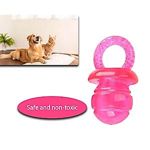 YPWangShengRui 3 Pieces Dog Chew Toys TPR Dog Teething Toys Pacifier Shape Dog Bite Toys for Dogs Indoor and Outdoor Training and Play