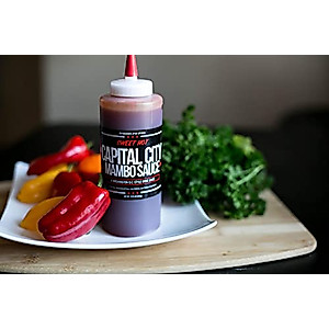 Capital City Mambo Sauce - Sweet Hot Recipe | Washington DC Wing Sauces | Perfect Condiment Topping for Wings, Chicken, Pork, Beef, Seafood, Burgers, Rice or Noodles | 12 oz Bottles (2 Pack)