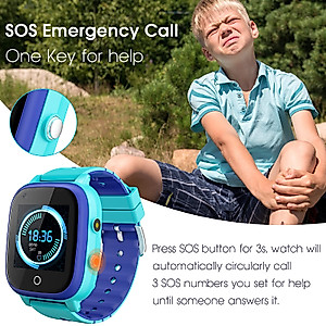 cjc 4G Kids Smartwatch, Smart Watch for Kids, IP67 Waterproof Watches with GPS Tracker, 2 Way Call Camera Voice & Video Call SOS Alerts Pedometer WiFi Wrist Watch, 3-12 Years Boys Girls
