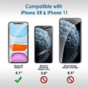 AVOAR 3 Pack Screen Protector for iPhone 11 / iPhone XR, for iPhone 11 Screen Protector, 6.1 Inch HD Clear Tempered Glass Full Screen Case Friendly, Anti-Scratch, Bubble Free, Case-friendly