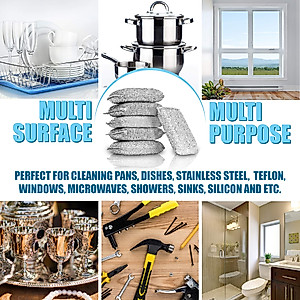 SPONGENATOR Kitchen Scrubbing Sponges - Heavy Duty Non-Scratch Scrubbing Cleaner Sponges in 1 Color - Multi-Surface Non-Metal Dish Scouring Scrubbers for Fast Cleaning. (12 Pack)