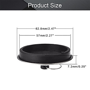 MroMax 1Pcs Stainless Steel Sink Plug Drain Stopper Fit 57mm with Ring for Bathtub Kitchen Bathroom Silver, Black