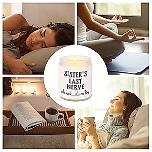 PETALSUN Sister Gifts, Funny Sisters Gifts from Sister Brother, Sister Birthday Gifts for Sister, Gifts for Sister in Law, Lavender Scented Candle