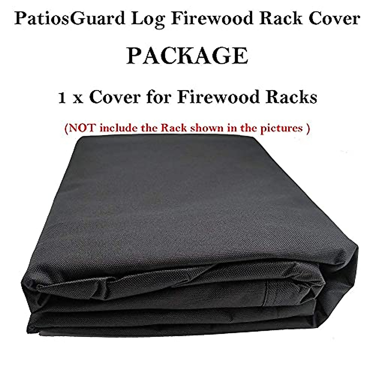PatiosGuard 4FT Firewood Log Rack Cover, 600D Heavy Duty with Waterproof PVC Lining (4-Feet: 48" L x 24" W x 42" H)