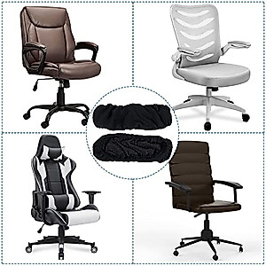 ROLVNHTV Office Chair Arm Cover Chair Armrest Covers Stretchable Pad Padded,Washable Elastic Computer Arm Protectors Rest Sleeves for Home Office Rotating (4 Pieces，Large)