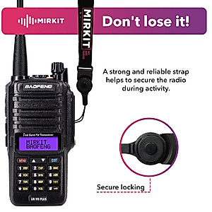 Mirkit 4X Waterproof Baofeng Radio UV-9R Plus MK1 (UV-82 3rd Gen) 8W Max Power 2024 VHF/UHF 144-148/420-450MHz Walkie Talkies, 2200mAh Battery & Programming Cable, IP67 Dust, Cold, Waterproof