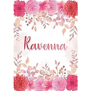 Ravenna: Taccuino A5 | Nome personalizzato Ravenna | Regalo di compleanno per moglie, mamma, sorella, figlia ... | Design: giardino floreale | 120 ... formato A5 (14.8 x 21 cm) (Italian Edition)