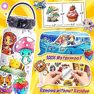 600PCS Stickers for Kids, Summer Water Bottle Stickers for Kids Classroom, Waterproof Vinyl Stickers Aesthetic for Laptop, Scrapbook, Phone, Cute Sticker Packs for Kids Teens Girls