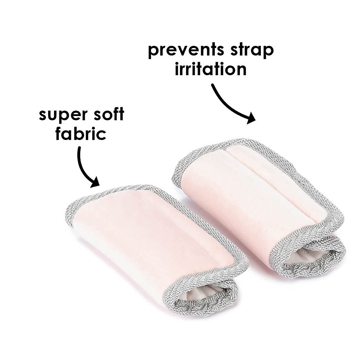 Diono Soft Wraps Car Seat Straps, Shoulder Pads for Baby, Infant, Toddler, 2 Pack Reversible Soft Seat Belt Cushion and Stroller Harness Covers Helps Prevent Strap Irritation, Pink