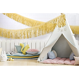 Hawaiian Luau Grass Raffia Fringe Banner Table Skirt for Tropical Birthday Party Tiki Bar, Tent,Chair Skirt,Deck Skirt,Garland Graduation Summer Beach Decorations